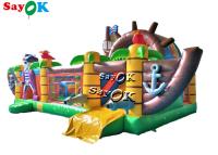 China Inflatable Pirate Jump Castle Trampoline with Slide for Kids 3+ CE Certified for sale