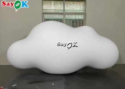 China ROHS Custom Inflatable Products Ceiling Hanging PVC Cloud Balloon With LED Lights for sale