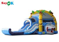 China Shark Themed Inflatable Bounce House with Slide 5x9.5x4.5m for Kids Playground for sale