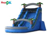 China Custom Inflatable Water Slide with Splash Pool 20ft Commercial Grade PVC Bouncy for sale