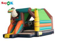 China Customizable 4.9x3.9x3.3m Inflatable Bouncy Castle with Slide Animal Theme Woodpecker Bounce House for sale