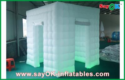 China Inflatable Photo Booth Enclosure 2.5m with LED Light Color Changing and Blower for sale