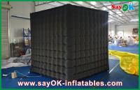 China Inflatable Cube Photo Booth 2.4x2.4x2.5m Black Outside White Inside with Logo Print for sale