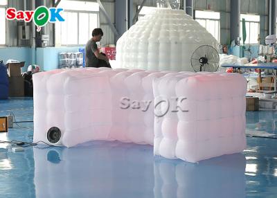 China Inflatable Bar Counter 3.5x3.5x3m with LED Lights and Blower for Beer Drink Shop Parties for sale