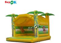 China Customized Coconut Tree Inflatable Bounce House 0.55mm PVC Tarpaulin 4x4x4.2m for sale