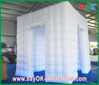 China Inflatable Photo Booth 2.4x2.4x2.5m Oxford Cloth with LED Lighting for Wedding Events for sale