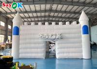 China Custom Inflatable White Bouncy Castle Tent 7x7m for Wedding Party Lightweight PVC for sale