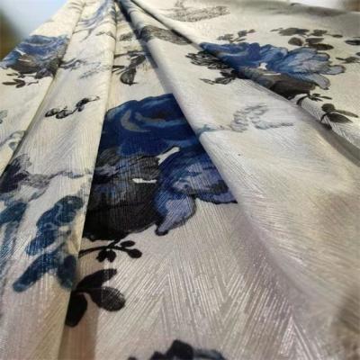 China Herringbone Printed Women Suit Fabric 100gsm Chiffon And Polyester for sale