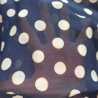China 75gsm Polyester Chiffon Fabric Crinckle Aop Printed And Golden for sale
