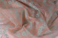 China 20Dx20D 40gsm Poly Printed Fabric Organza Flocking Design for sale