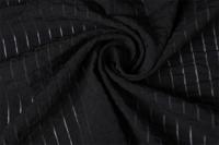 China Stripe Style 90gsm Polyester Chiffon Fabric Black 75Dx75D for sale