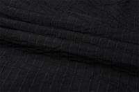 China Stripe Style 90gsm Polyester Chiffon Fabric Black 75Dx75D for sale