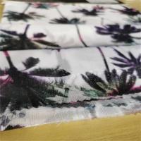 China Silver Yarn Floral Print Chiffon Fabric 85gsm for sale