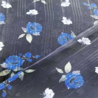 China Silver Yarn Digital Print Chiffon Fabric 75dx75d 120gsm Polyester Fabric for sale