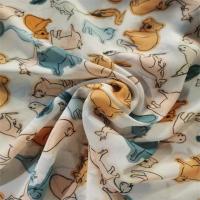 China Lady'S Blouses Polyester Flower Chiffon Fabric 75dx75d 95gsm for sale