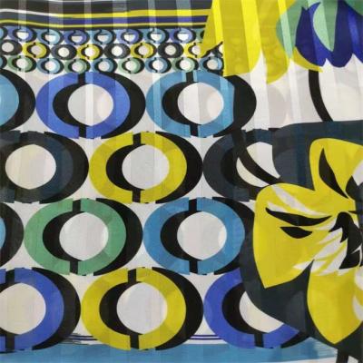 China Satin Stripe Chiffon Fabric 75dx75d 85gsm Polyester Chiffon for sale