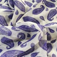 China 100% polyester 70gsm crinkle chiffon fabric Aop Printed 56