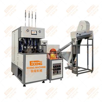 China Semi Auto Pet Oil Bottle Blowing Machine 4 Cavities 2800 BPH Stretch Blow Moulding for sale