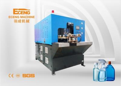 China Two Cavity Manual Feed Blowing Machine 2L 2200pcs/hr for Cosmetic Bottle Manufacturing for sale