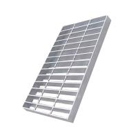 China Rectangular Silver Galvanized Steel Grating For Stair Treads for sale