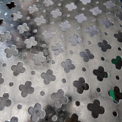 China Silver Plum Blossom Perforated Aluminum Plate 0.8-3mm for Park Decoration for sale