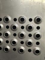 China Natural Color Crocodile Mouth Perforated Grip Strut Safety Grating 1.0-5.0mm Anti Slip for sale
