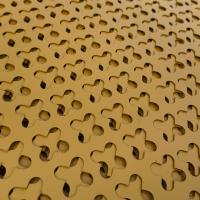 China Yellow Cross Hole Perforated Sheet Custom Irregular Hole Available for sale