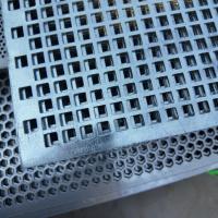 China 1.5mm Thick Square Hole Perforated Sheet Metal Sheet Silver for sale