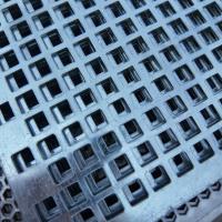 China 1.5mm Thick Square Hole Perforated Sheet Metal Sheet Silver for sale
