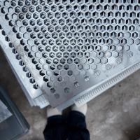 China 1000×2000mm Galvanized Perforated Sheet Balcony Anti fall Matting for sale
