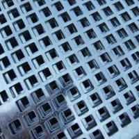 China 1.5mm Thick Square Hole Perforated Sheet Metal Sheet Silver for sale