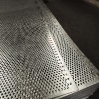 China 1.2mm Thick Perforated Galvanized Steel Sheet Silver Round Holes 1.22x2.44m for sale