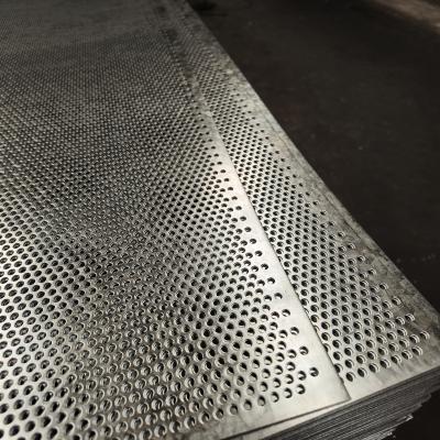 China 1.2mm Thick Perforated Galvanized Steel Sheet Silver Round Holes 1.22x2.44m for sale