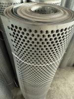 China Silver Decoration Architectural Perforated Metal Panels Round Holeshape for sale