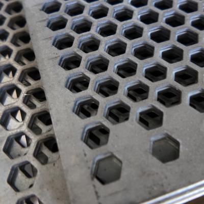 China Hexagonal Hole Decorative Perforated Metal Sheet Custom Thickness 0.5mm-3mm for sale