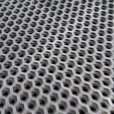 China Hot Dipped Galvanized Hexagonal Hole Perforated Mesh Panel 1.5mm Thickness for Building Decoration for sale