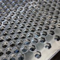 China Hexagonal Hole Decorative Perforated Metal Sheet Custom Thickness  0.5mm-3mm for sale