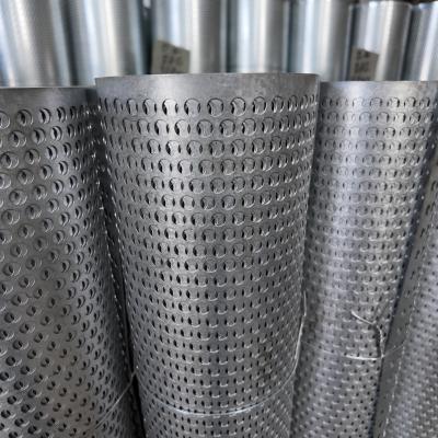 China 316L Perforated Stainless Steel Cylinder 10mm Holes Corrosion Resistant Outdoor for sale