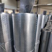 China 1m x 20m Perforated Mesh Roll 0.3mm Thick 5mm Holes Precision CNC Punching for sale