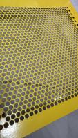 China Yellow Powder Coated Hexagonal Honeycomb Perforated Sheet 1.0mm Thickness 6mm Hole for sale