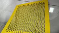 China Yellow Powder Coated Hexagonal Honeycomb Perforated Sheet 1.0mm Thickness 6mm Hole for sale