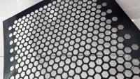 China Black Hexagonal Hole Perforated Sheet 0.5-3mm for Building Decoration for sale