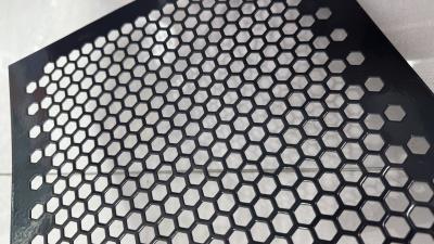 China Black Hexagonal Hole Perforated Sheet 0.5-3mm for Building Decoration for sale