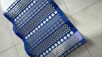 China Blue Special Shaped Hole Perforated Metal Screen Divider for sale