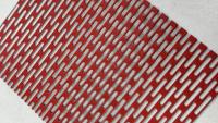 China Red Powder Coated Oblong Slot Hole Perforated Mesh Plate 1.22x2.44m Custom Size for sale