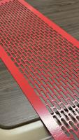China Red Powder Coated Oblong Slot Hole Perforated Mesh Plate 1.22x2.44m Custom Size for sale
