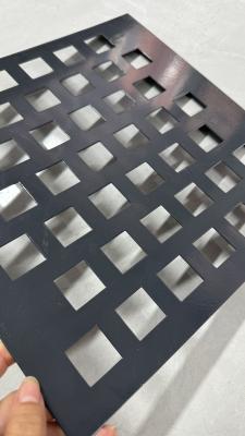 China Black Powder Coated Square Hole Perforated Mesh Panel for Decoration for sale
