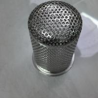 China Customized Stainless Steel Perforated Metal Cylinder Tea Strainers for sale