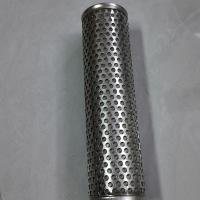China Custom sized Stainless Steel Perforated Cylindrical Filter Cartridge for sale