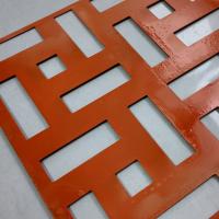 China Orange Architectural Perforated Metal Sheets For Construction Customizable Sizes for sale